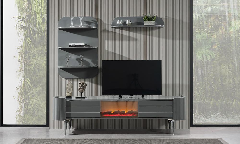 Karya Antrasit Tv Ünitesi- İnegöl Mobilya - İnegöl Mobilya Modelleri